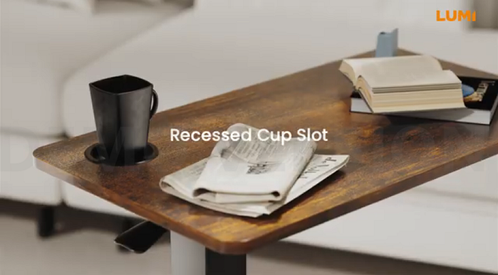 שולחן סטנד אישי למחשב נייד הידראולי ישיבה עמידה עם גלגלים נסתרים כולל כיוון גובה לומי Lumi FMT02 ...